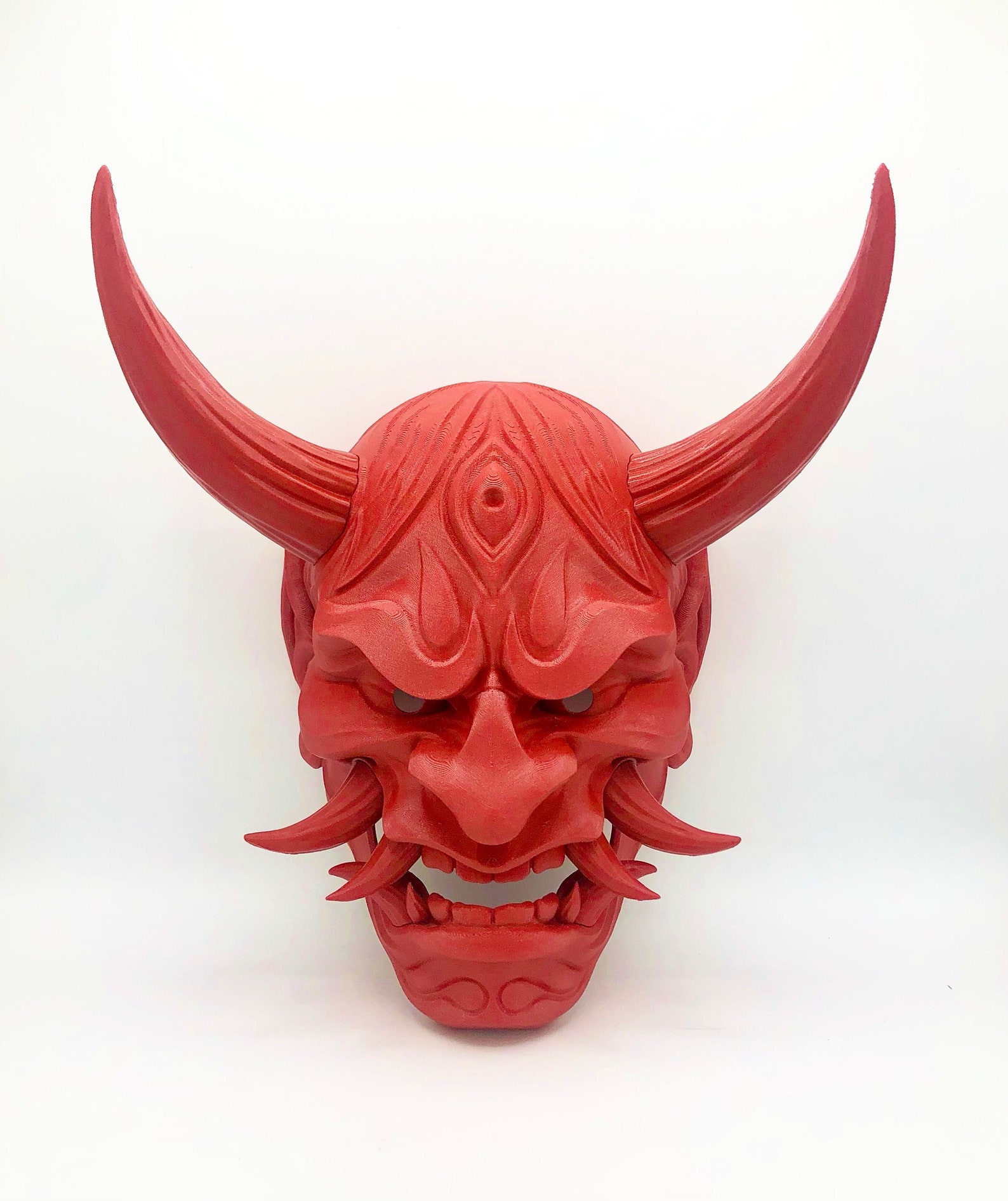 3D Printed Japanese Hannya Mask Oni Demon Mask Samurai Mask - Etsy