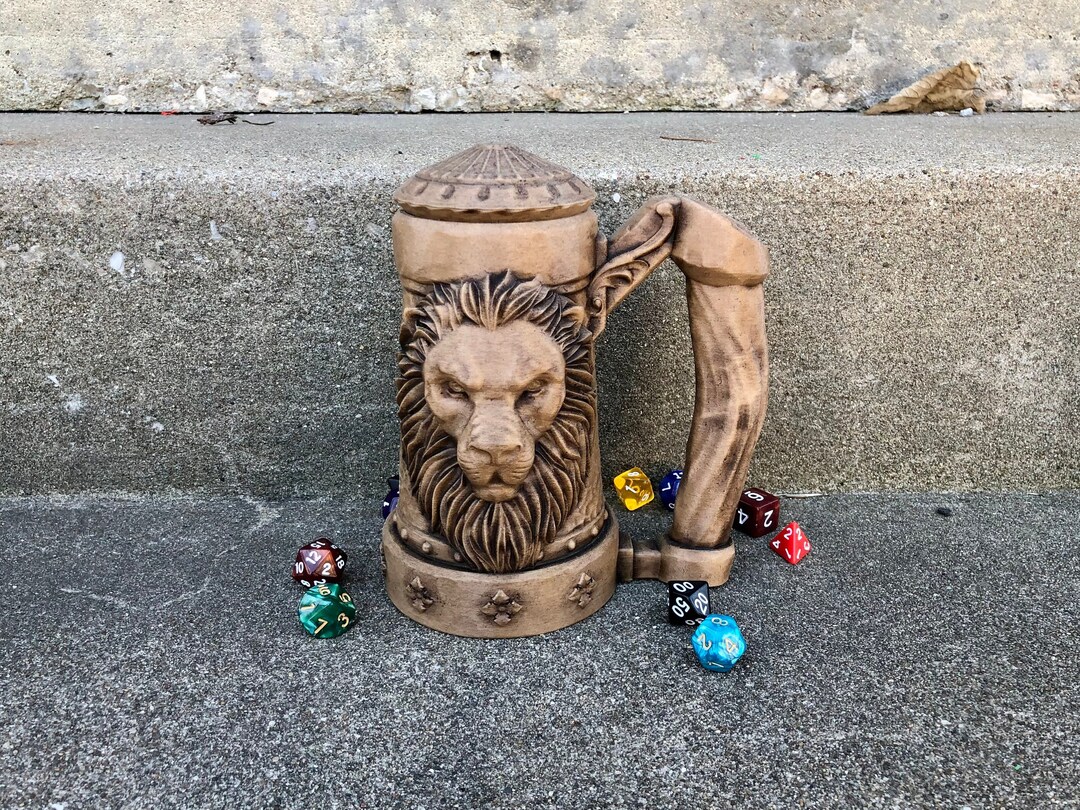 The Lion's Brew Mythic Mug Dice Vault and Can Holder From Mythic Mugs ...