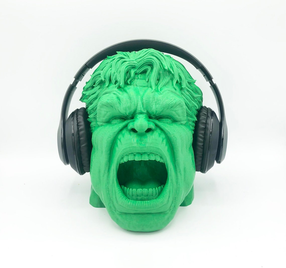 Incredible Hulk Headphone Head 3D Printed Headphone Stand - Etsy Australia