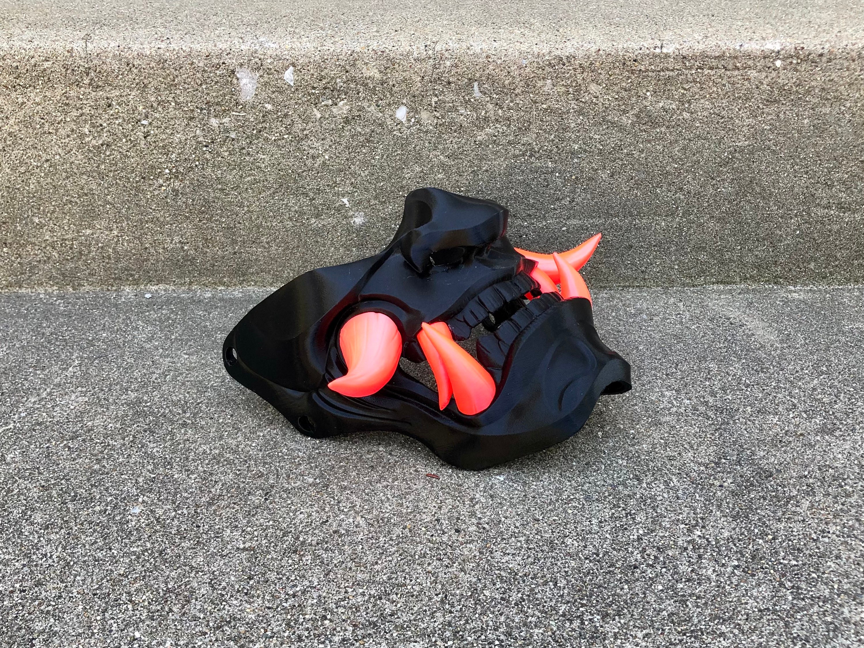 Japanese Hannya Half Mask Oni Demon Mask 3D Printed Samurai - Etsy ...