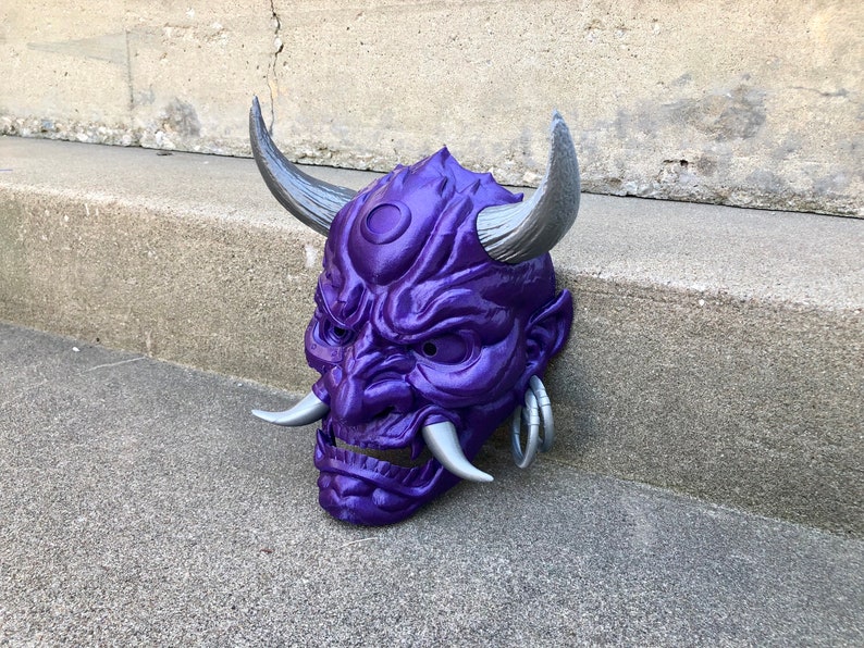 Japanese Cyberpunk 77 Hannya Mask Oni Demon Mask 3D Printed - Etsy