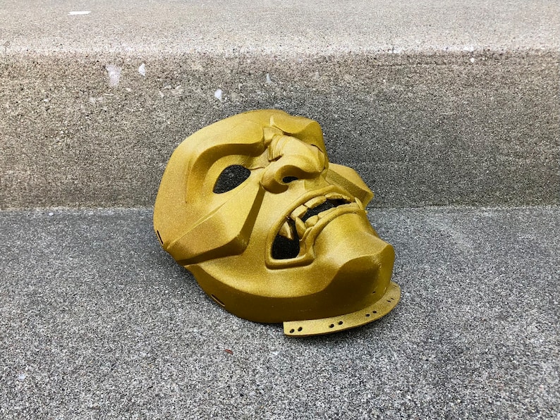 Japanese Menpo Hannya Half Mask Oni Demon Mask 3D Printed Samurai Mask ...