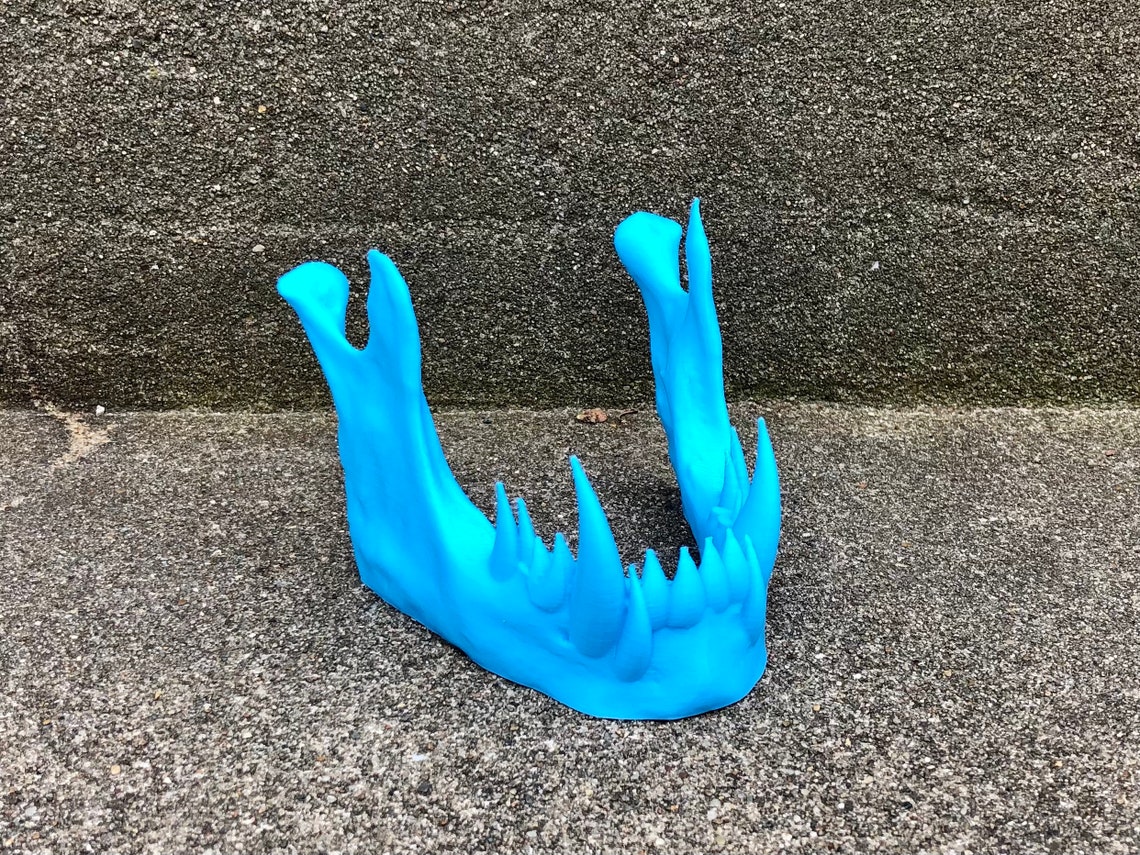 Fanged Monster Mandible Jawbone Business Card Holder - 3D Printed Stand ...