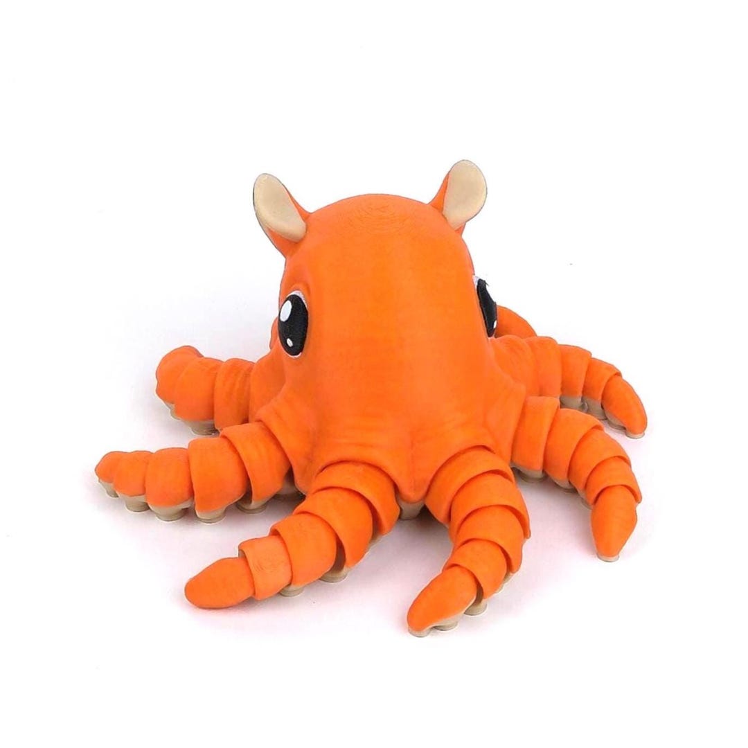 Flapjack Octopus Articulated Toy Ocean Animal Desk Display - Full Color ...