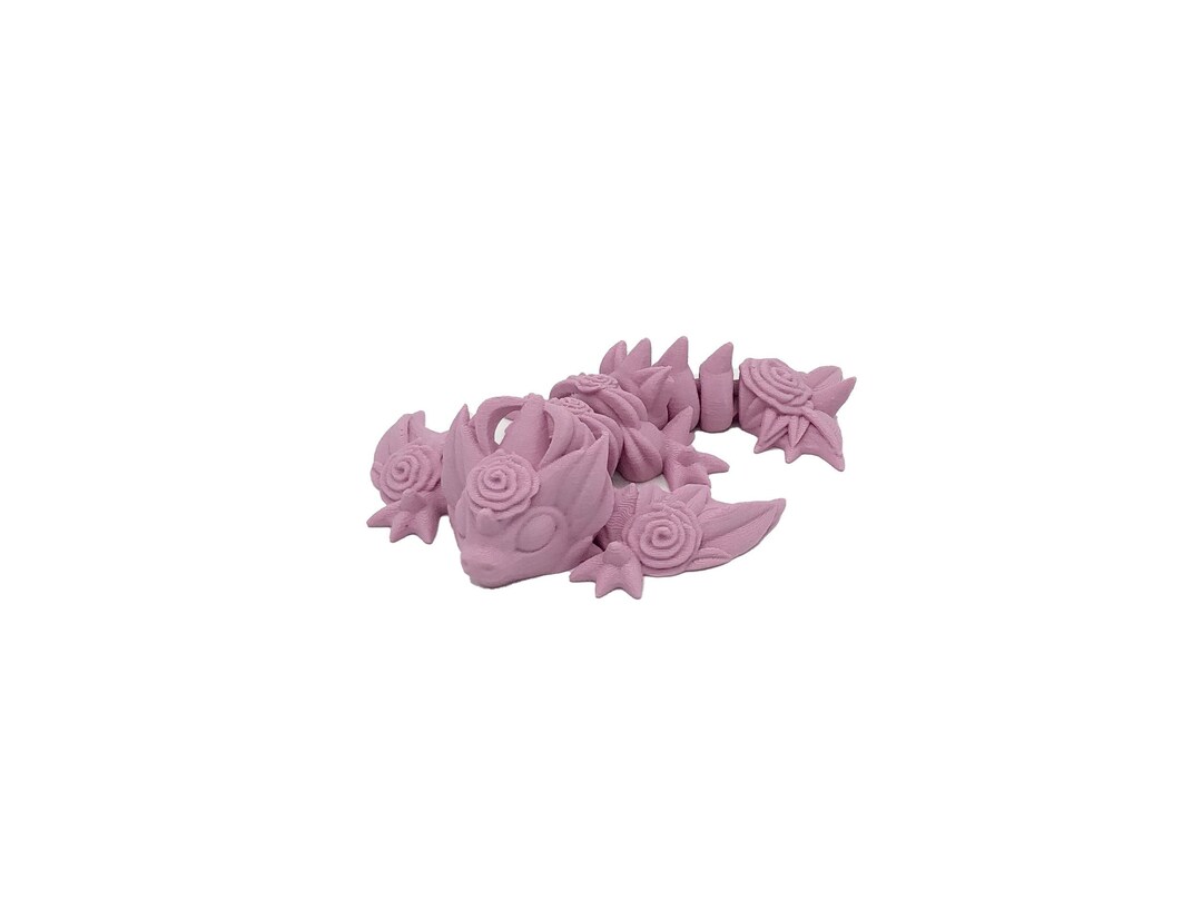 3D Printed Articulated Flexi Tiny Rose Wyvern Dragon Fidget Toy Various ...
