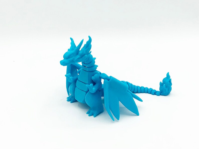 3D Printed Articulated Flexi Mega Charizard Fire Dragon Fidget - Etsy