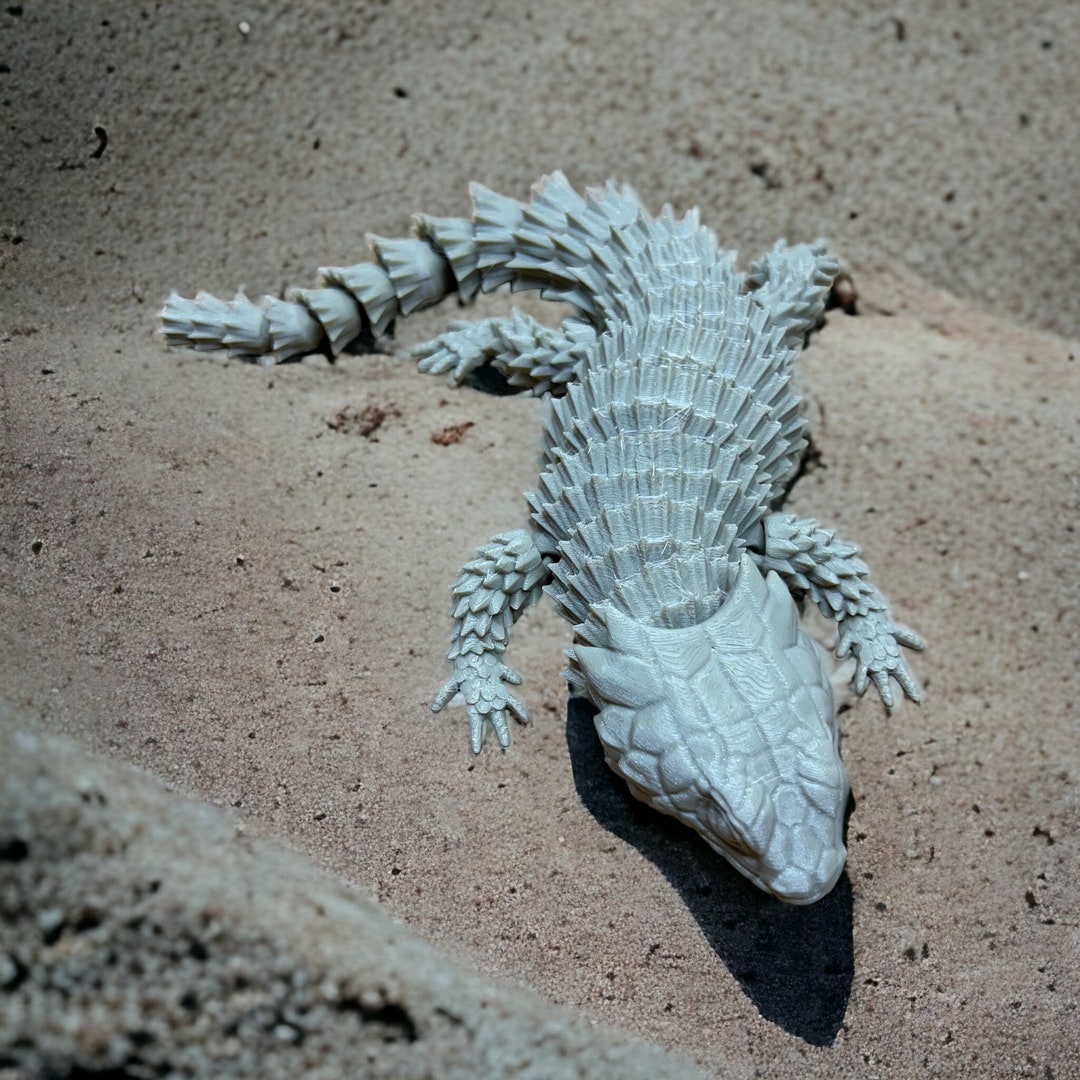Flexi Armadillo Lizard Dragon 3D Printed Articulated Fidget Toy ...