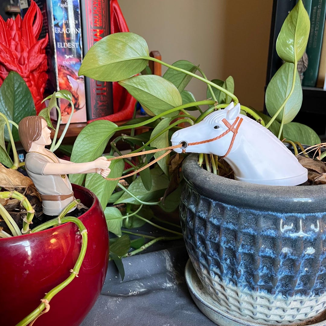 Artax and Atreyu Planter Decoration - Neverending Story Planter Home Decor - Etsy