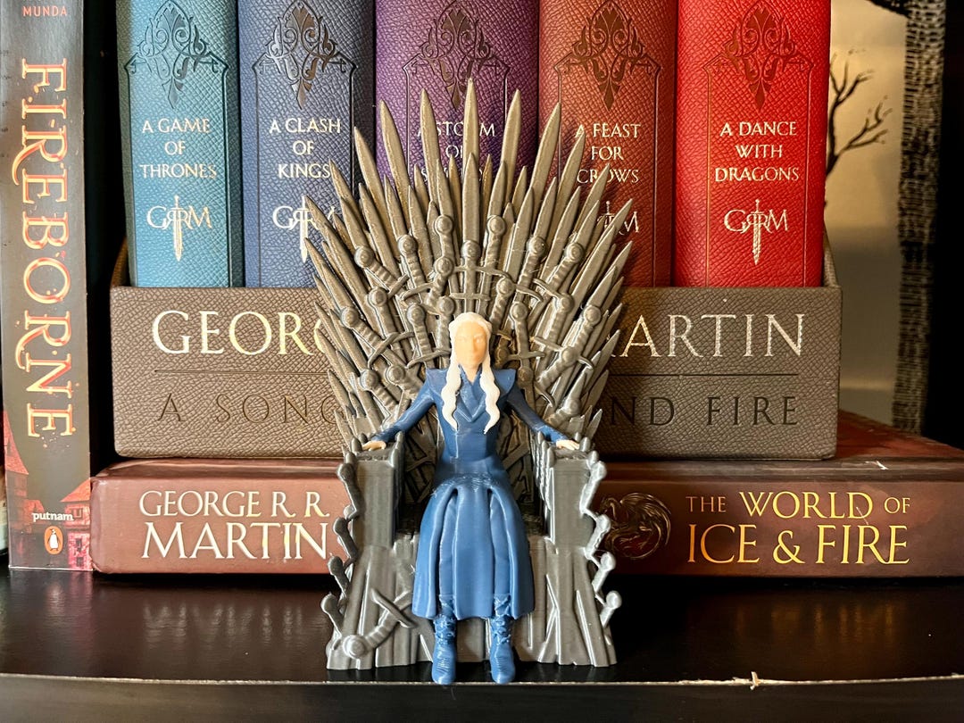 Dragon Queen Bookshelf Decor - Seated on Throne of Swords - GOT and ...