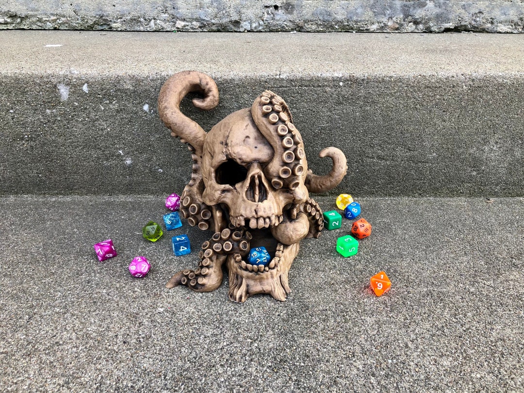 The Octo-skull Dice Tower - 3D Printed Dice Tower - Monstrous Dice ...