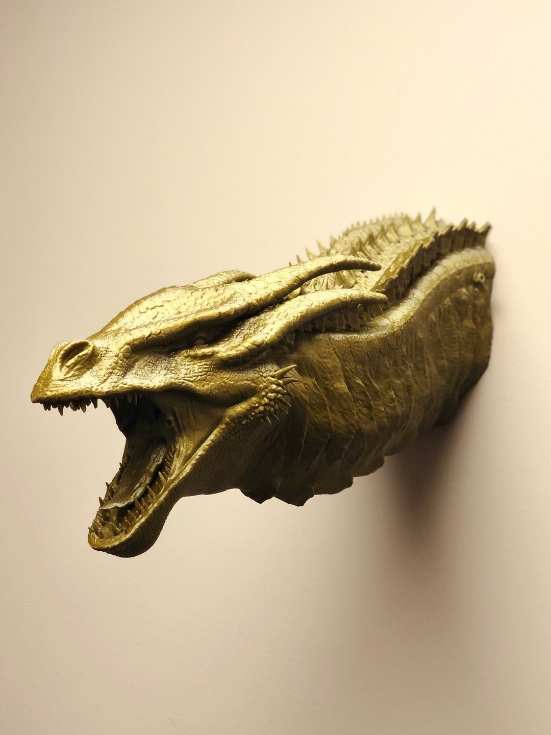 Roaring Dragon Head Wall Art Mount 3D Printed Bust - Etsy