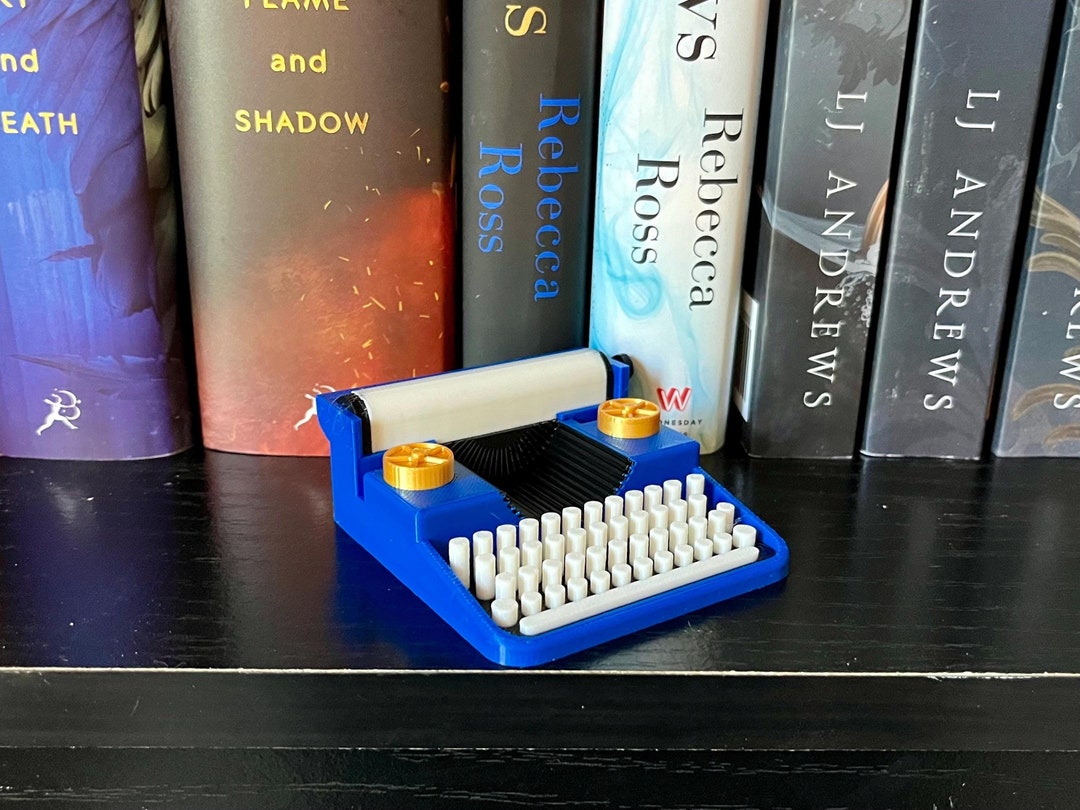 Typewriter Bookshelf Decor - Divine Rivals Inspired 3D Printed Bookish ...