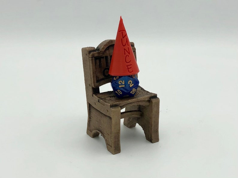 Chair of Shame Timeout Dice Jail and Dunce Cap From Fate's - Etsy