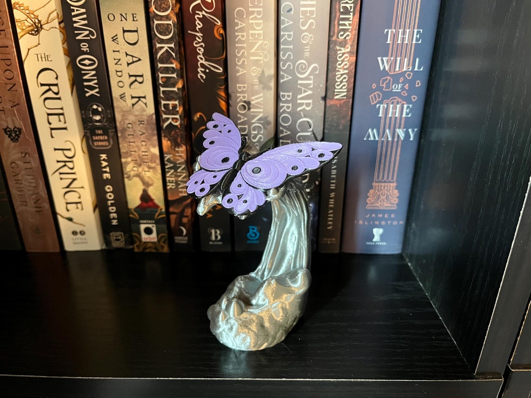 Butterfly in Quicksilver Bookshelf Decor - Alchemy and Fae Magic Figure ...