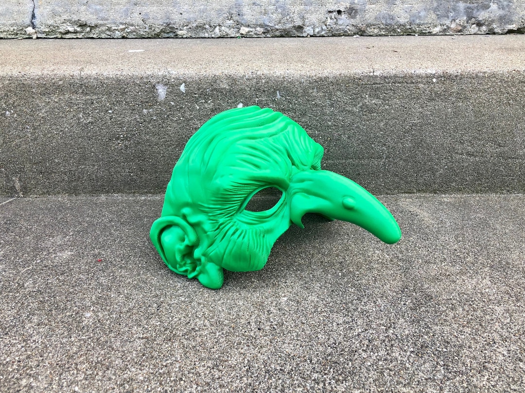 3D Printed Halloween Witch Cosplay Mask - Various Colors - Etsy