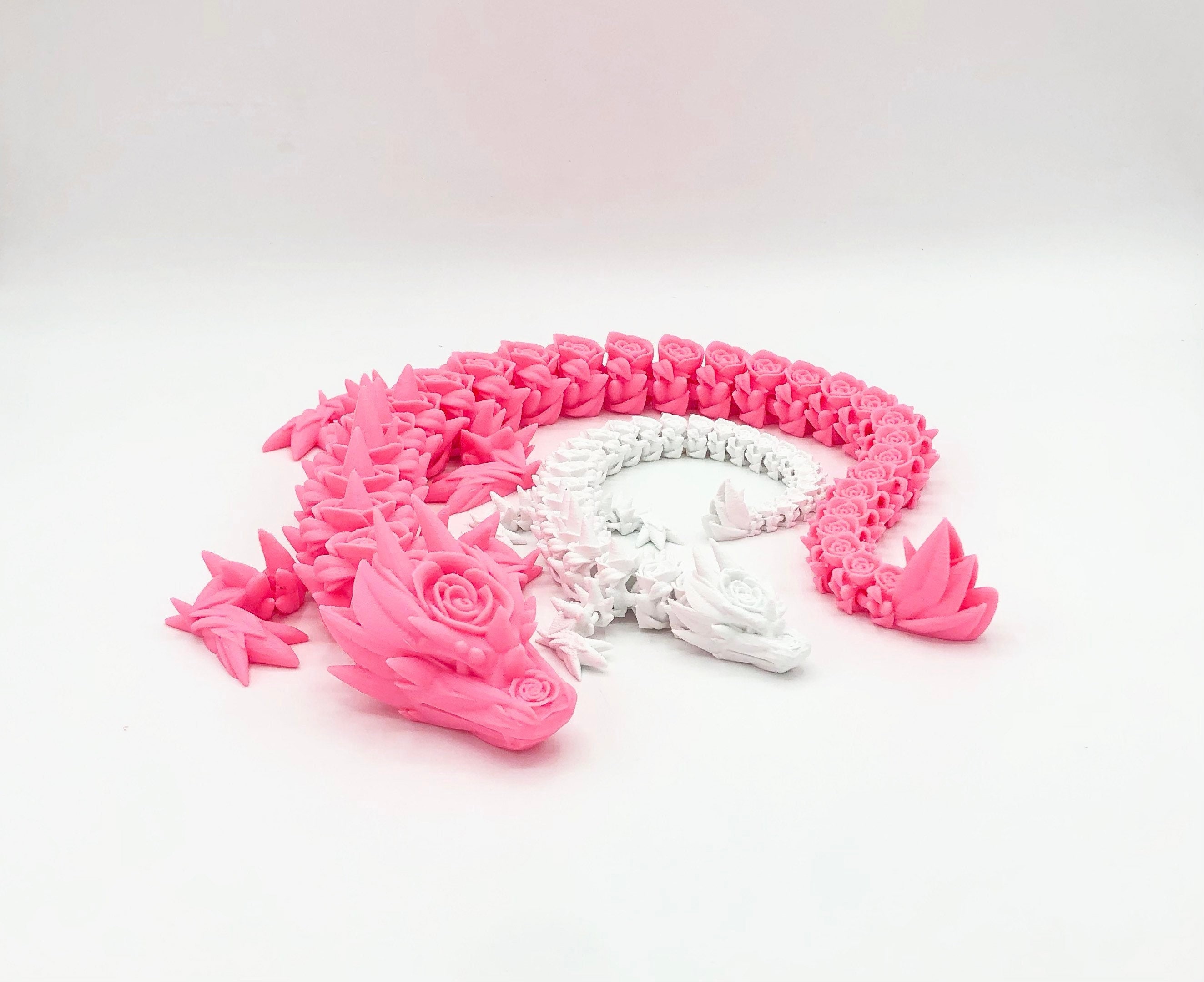 Flexi Rose Dragon 3D Printed Articulated Fidget Toy Various - Etsy Canada