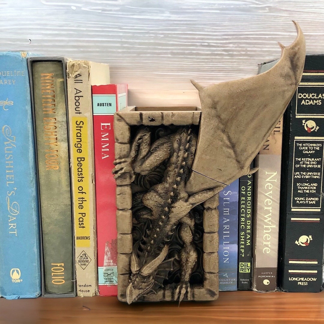 Red Dragon Book Nook Insert 3D Printed Hand-painted Fantasy Book Nook ...