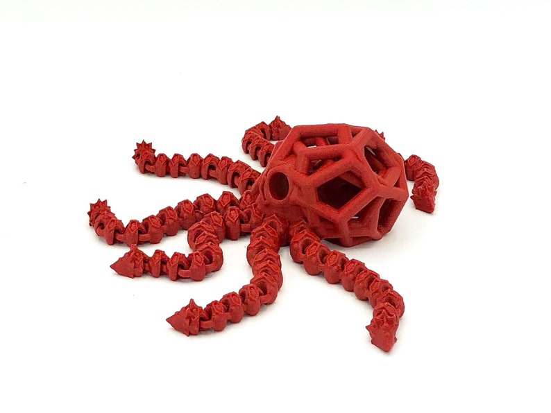 3D Printed Articulated Flexi Void Octopus Fidget Toy Various | Etsy
