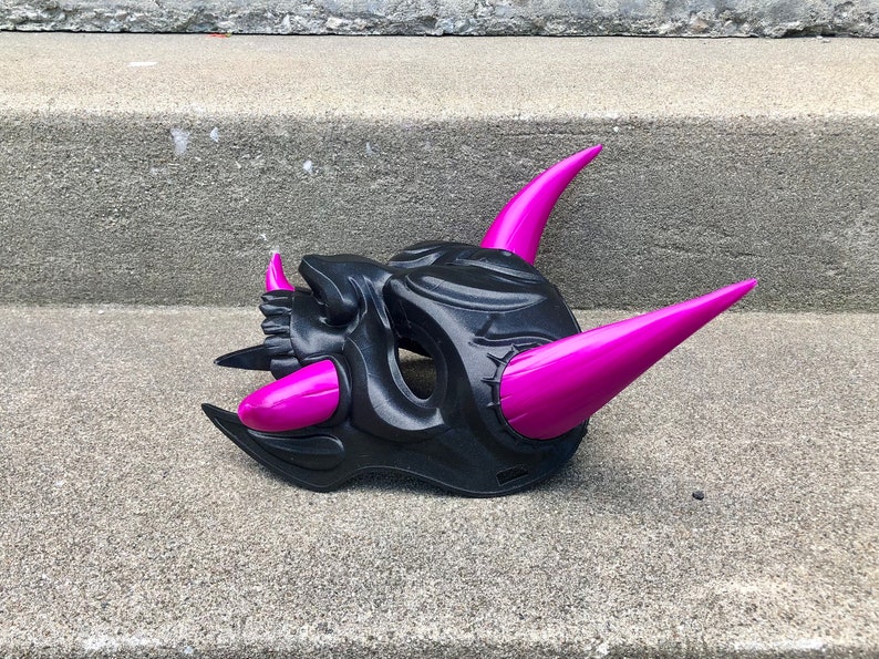 Japanese Onimusha Hannya Mask Oni Demon Mask 3D Printed - Etsy