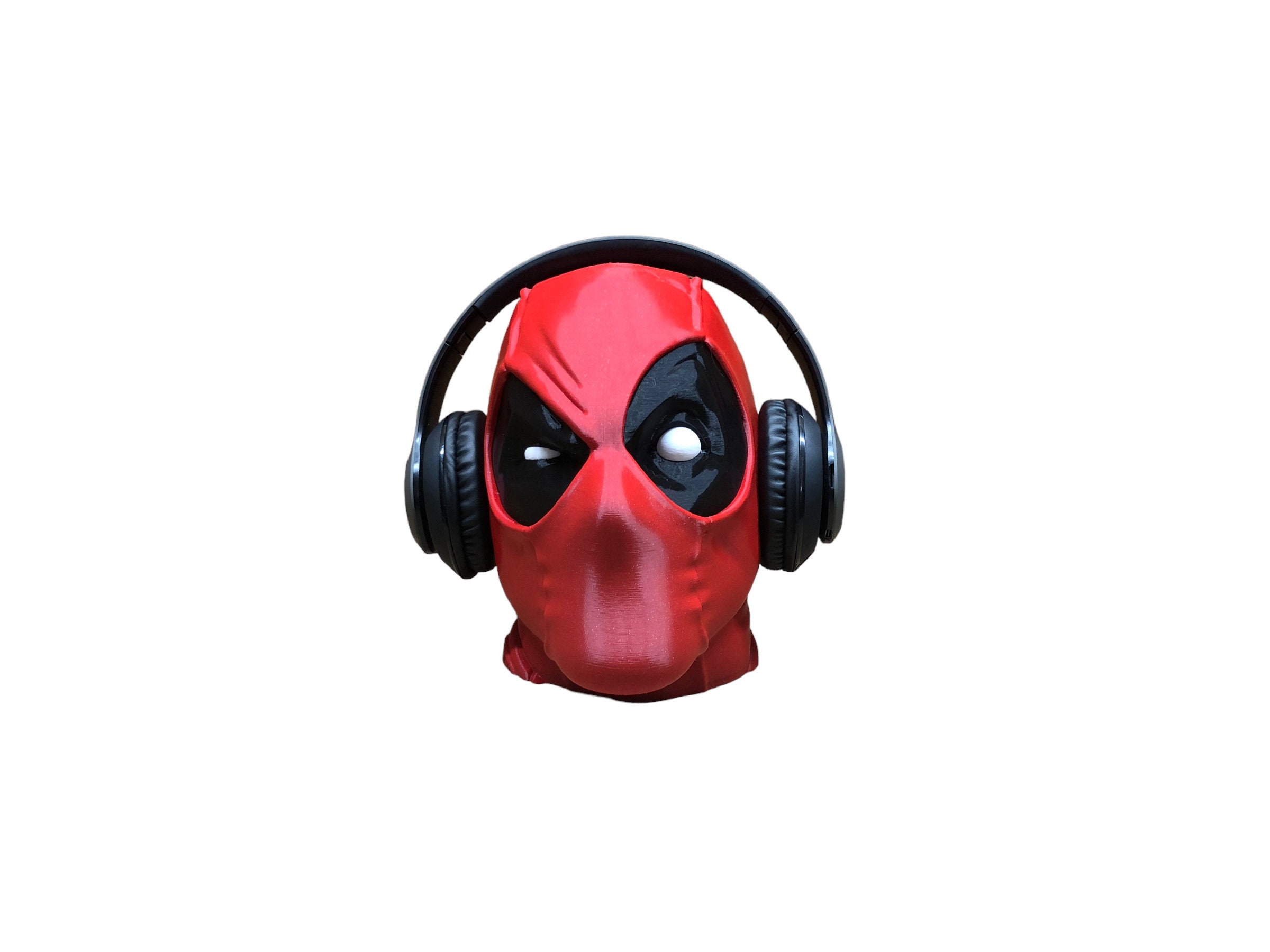 Deadpool Headphone Head - 3D Printed Headphone Stand Bust - Full Color ...