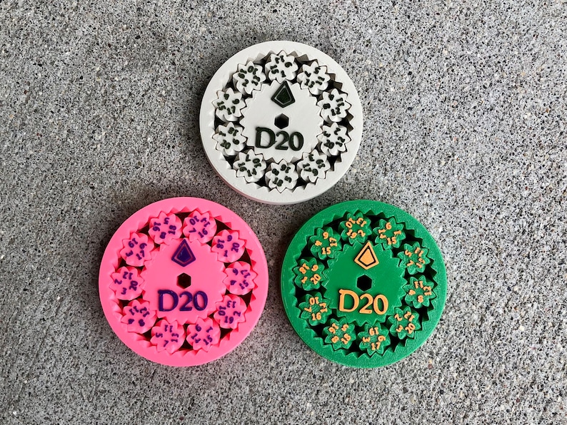 D20 Dice Spinner TTRPG Dice Alternative - Customizable Colors - Etsy