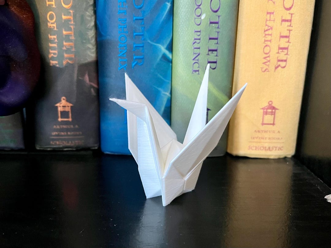 Origami Folded Paper Crane Bookshelf Decor - HP Inspired 3D Printed ...