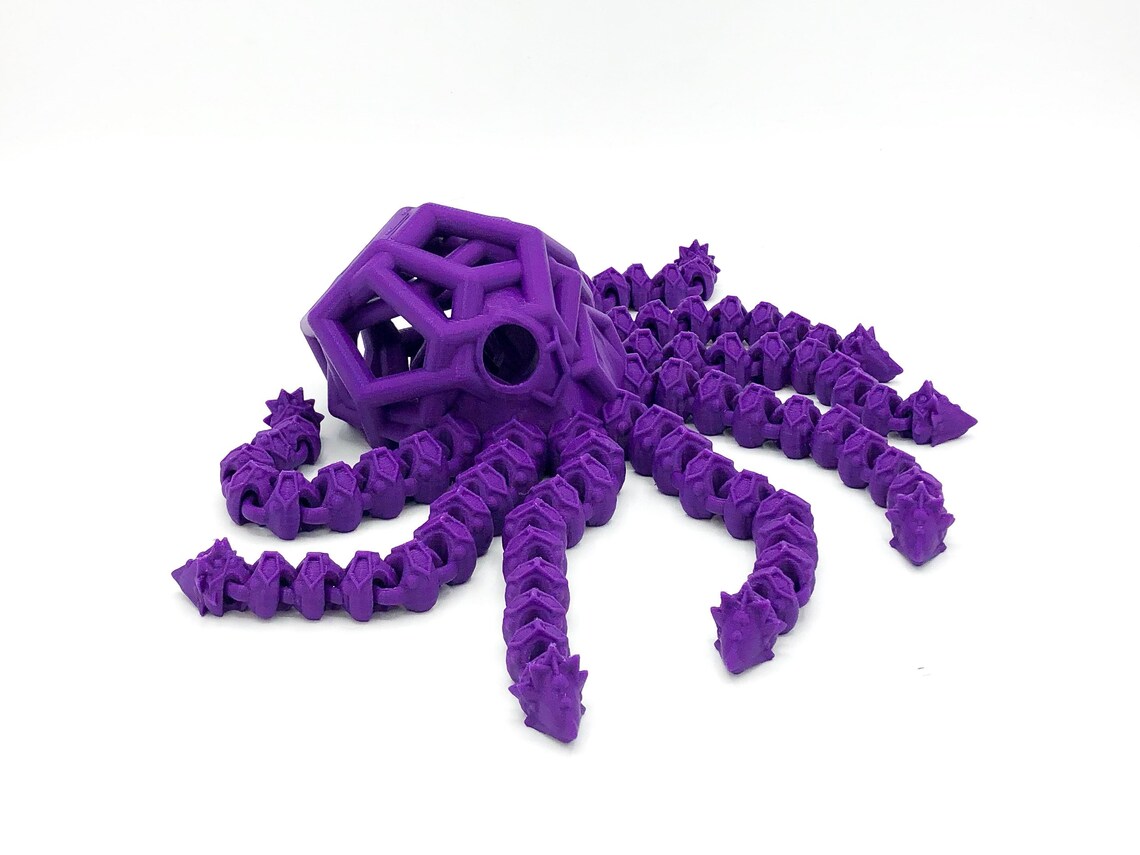 3D Printed Articulated Flexi Void Octopus Fidget Toy Various - Etsy