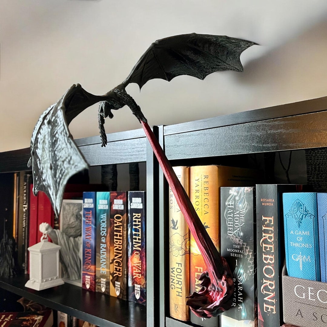 Dragon Flame Floating Book Nook - Fire Breathing Dragon Wyvern Book ...
