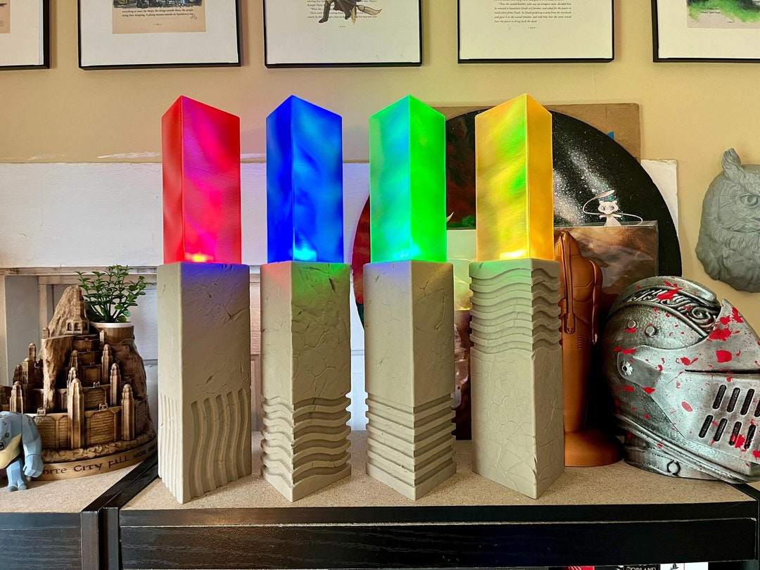 Fifth Element Stones With Remote Control LED Lights - 3D Printed ...