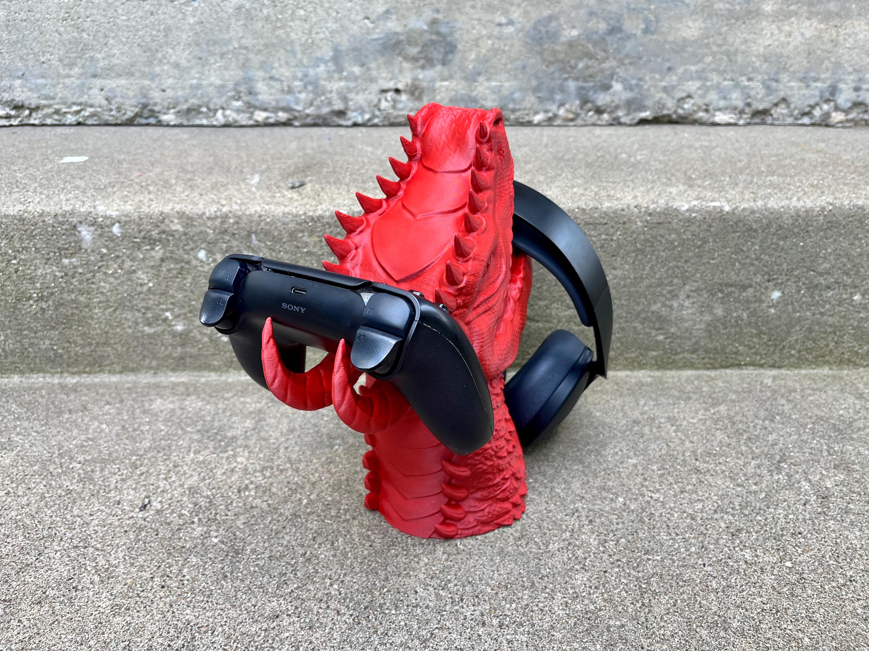 Dragon Headphone and Controller Stand - 3D Printed Stand Compatible ...