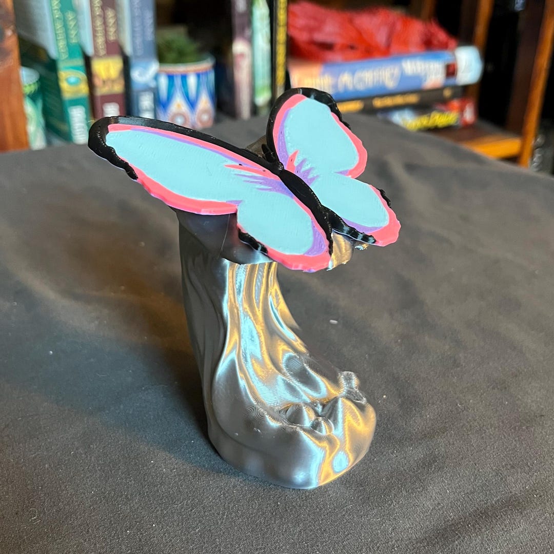 DIGITAL FILE ONLY - New Version - Butterfly in Quicksilver Bookshelf ...