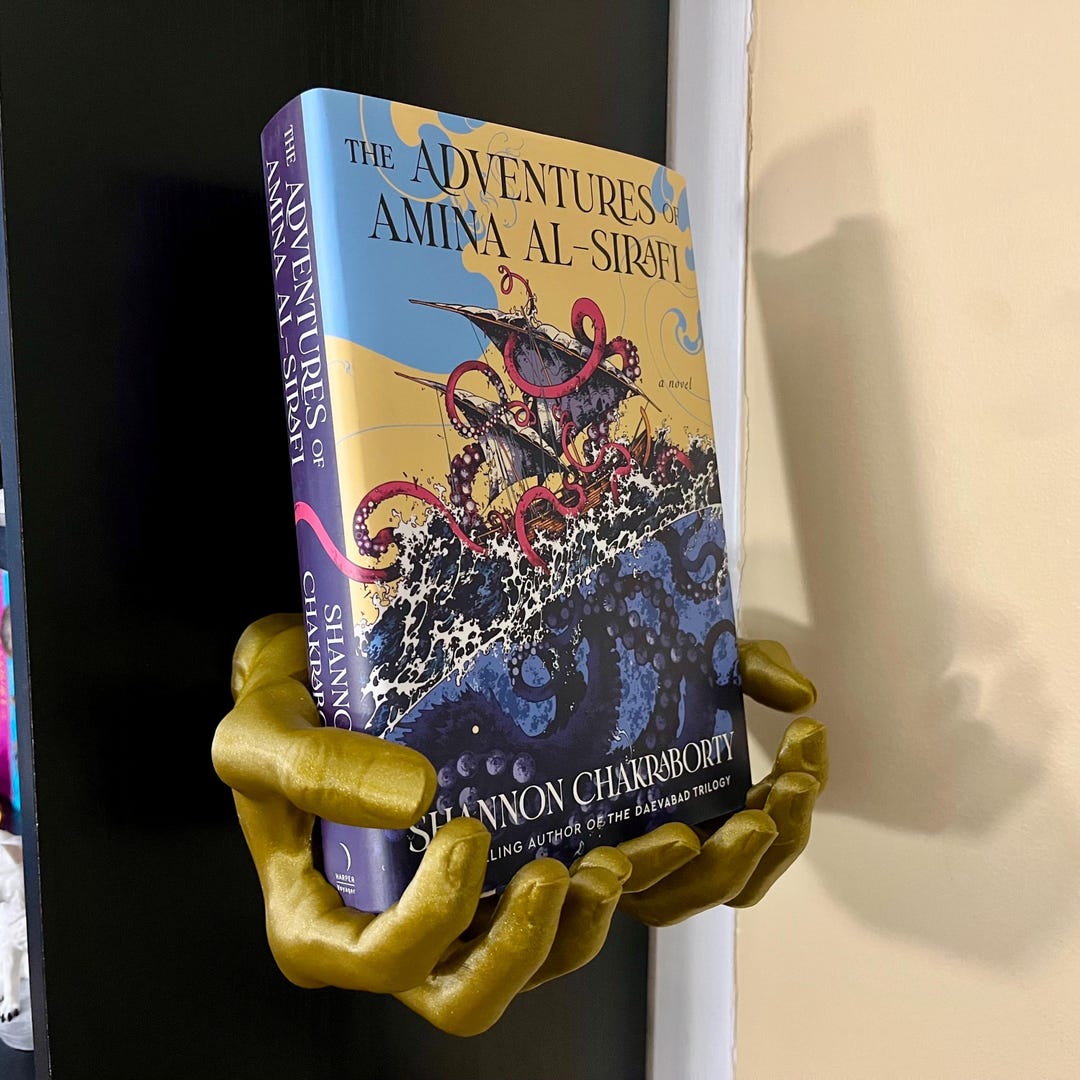 Cupped Hands Book Wall-mounted Stand - Forward Facing Book Display - 3D ...