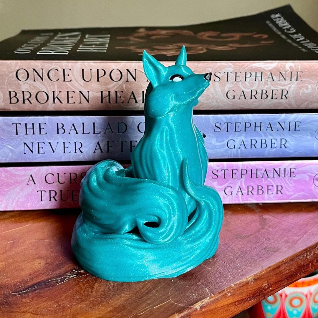 Ghost Fox Bookshelf Decor - Fairy Tale Magical Spirit Blink Fox Figure ...