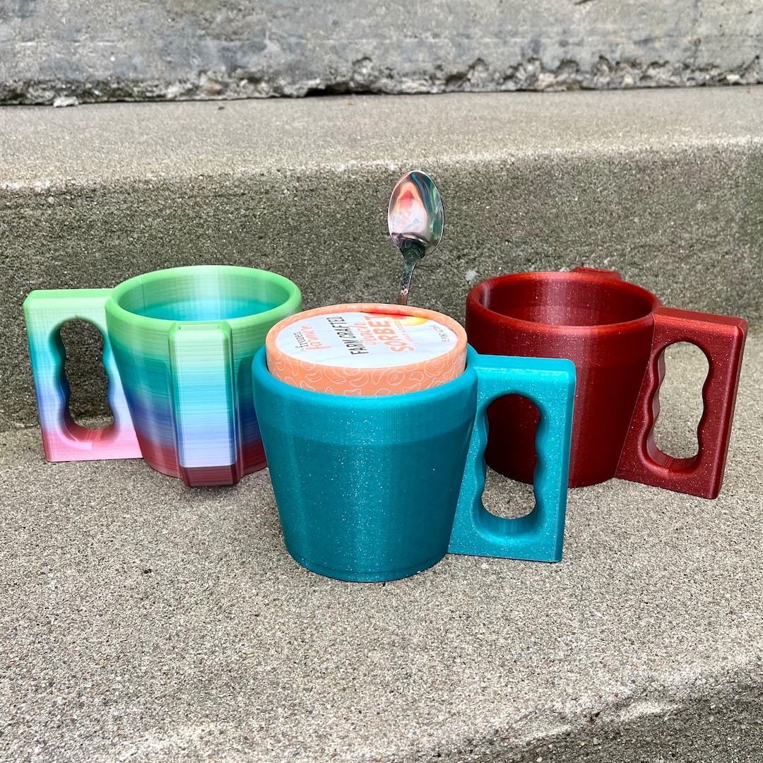 Ice Cream Pint Cozy Mug - 3D Printed Container Holder - Various Colors ...