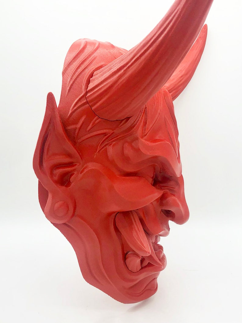 3D Printed Japanese Hannya Mask Oni Demon Mask Samurai Mask - Etsy