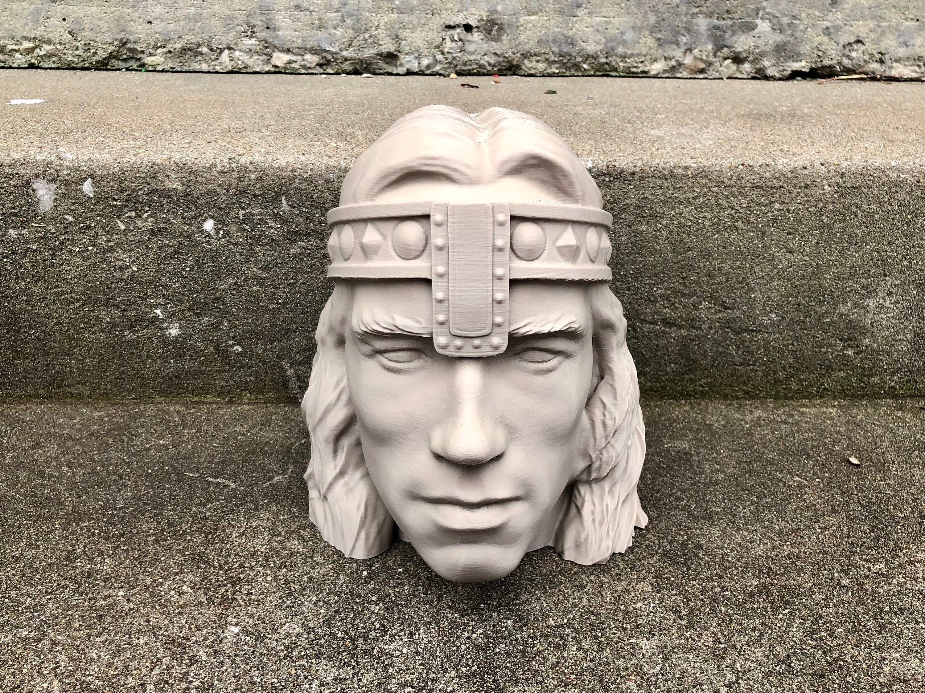 Conan Headphone Head - 3D Printed Headphone Stand Bust - Etsy