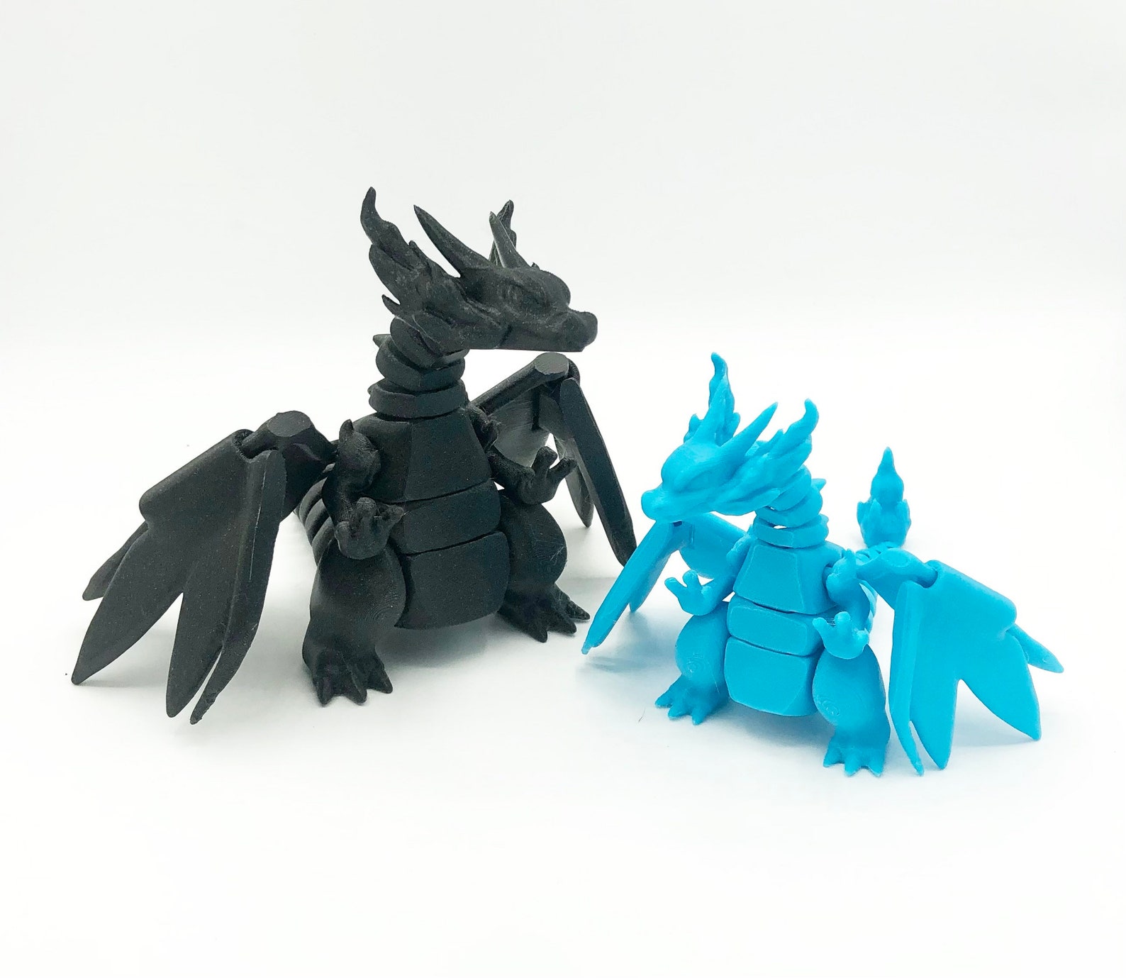 3D Printed Articulated Flexi Mega Charizard Fire Dragon Fidget - Etsy