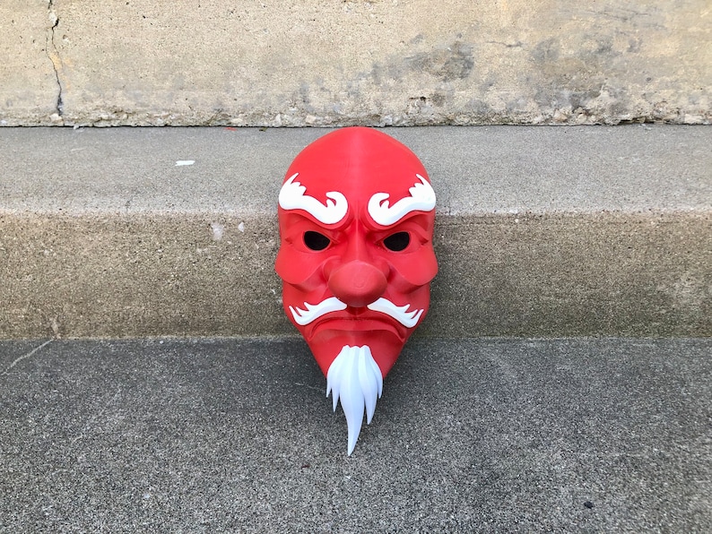 Japanese Tengu Hannya Mask Oni Demon Mask 3D Printed Samurai - Etsy