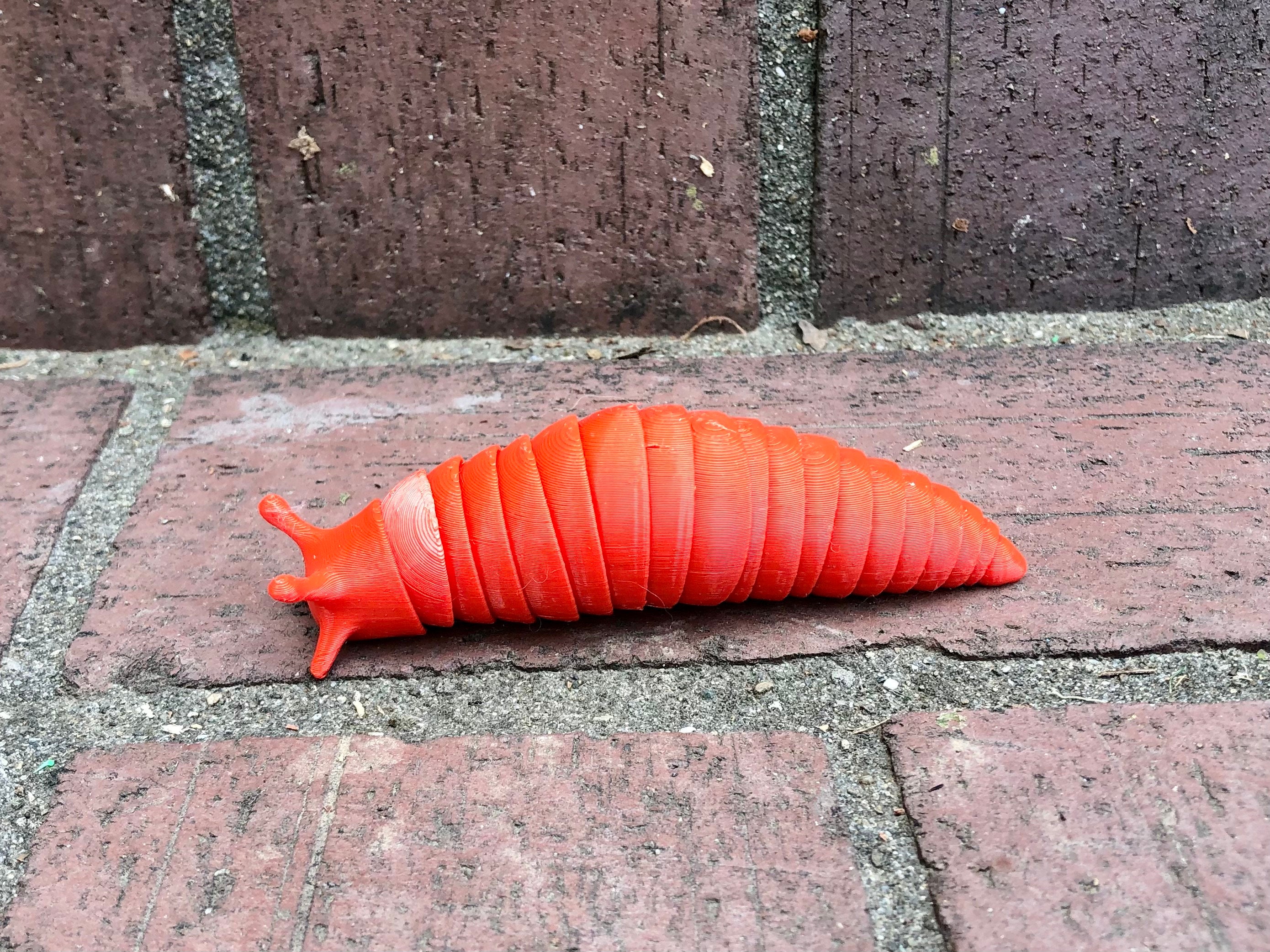 3D Printed Articulated Fidget Slug Toy Various Colors | Etsy