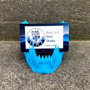 Fanged Monster Mandible Jawbone Business Card Holder - 3D Printed Stand ...