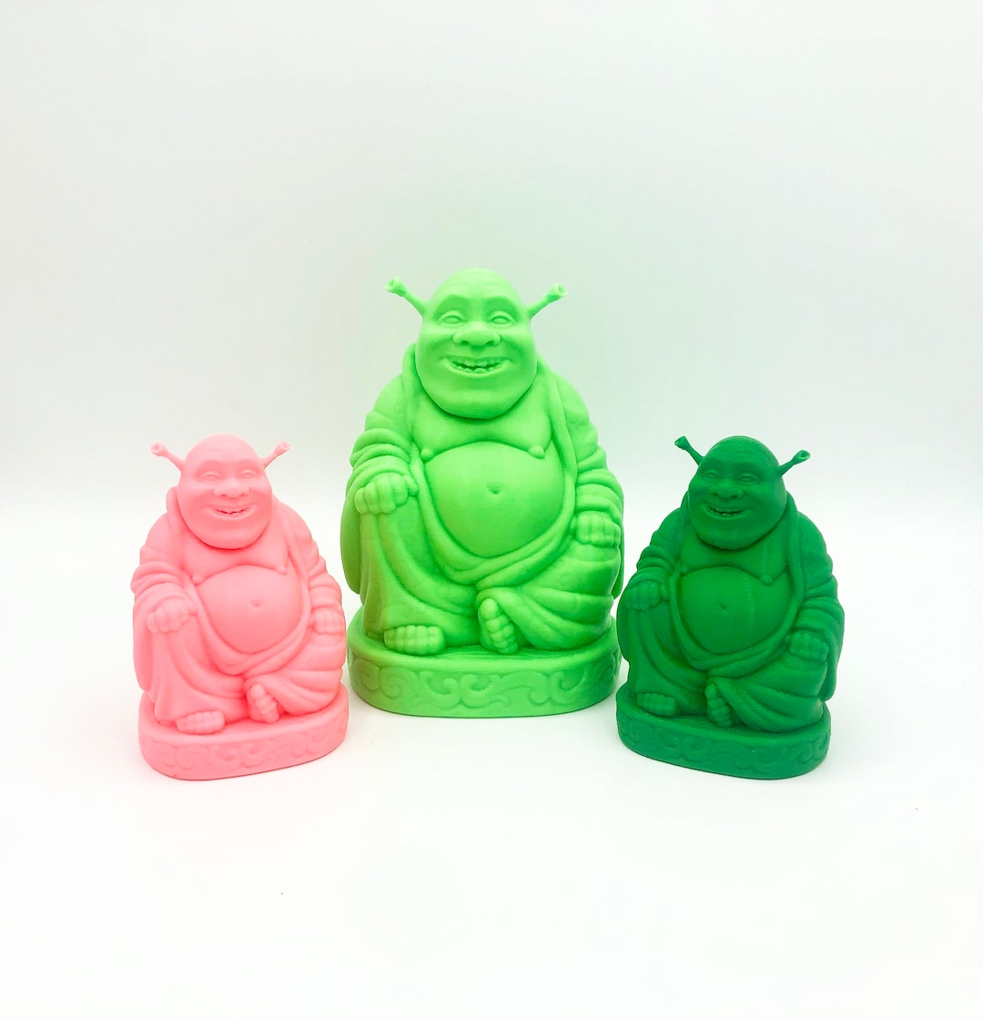 3D Printed Shrek Buddha Statue Figure Toy - Various Colors - Etsy