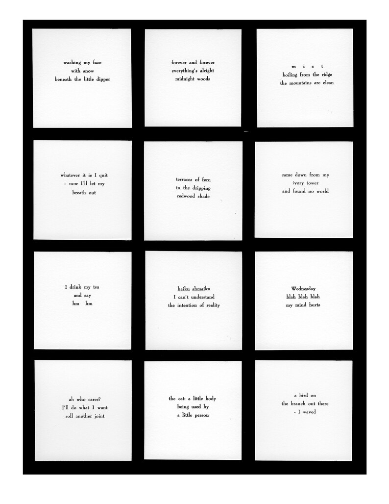 Jack Kerouac Haiku Cards | Etsy