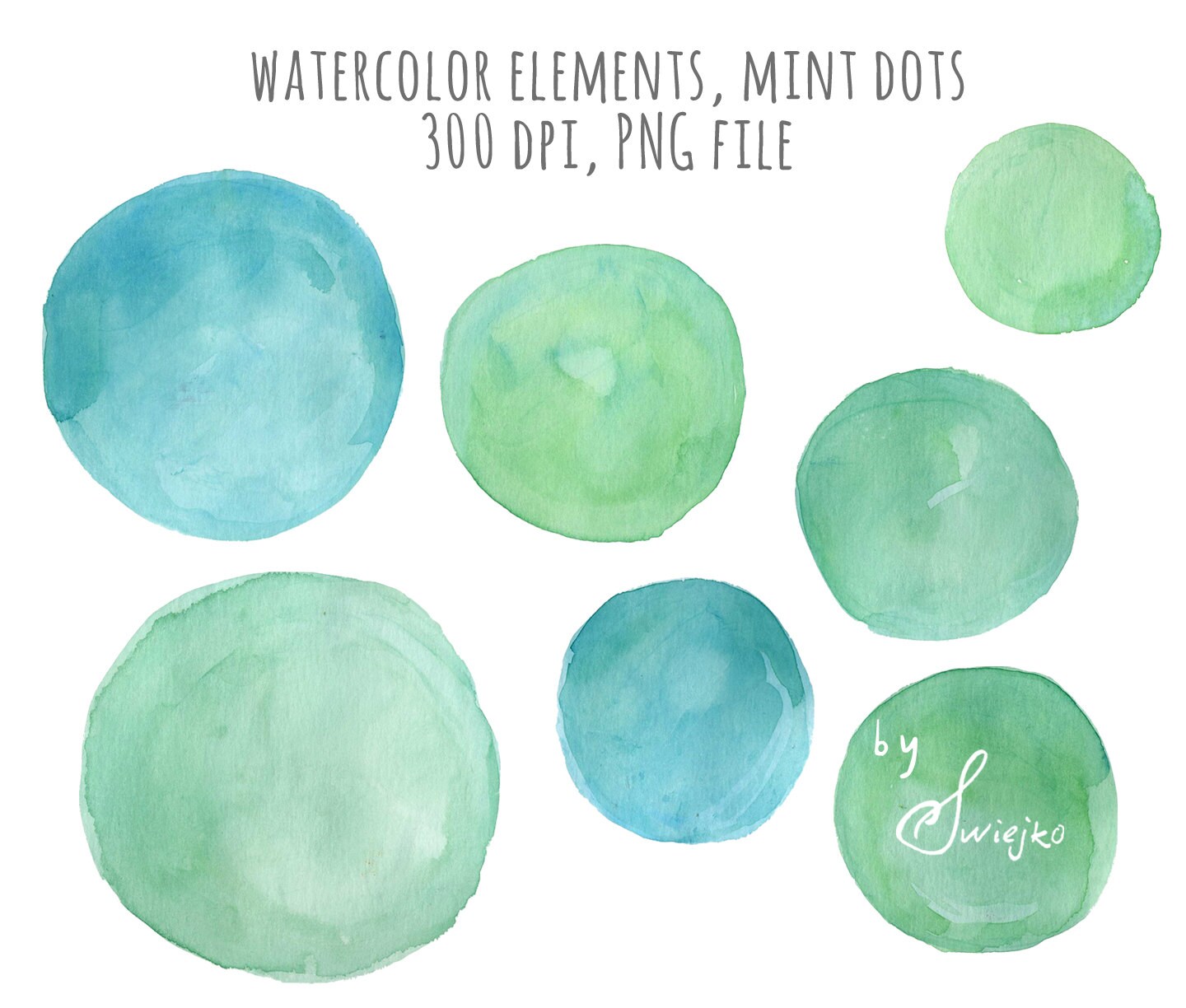 Digital Clipart ,watercolor Dots, Hand Painted Clipart, Dots, Blog ...