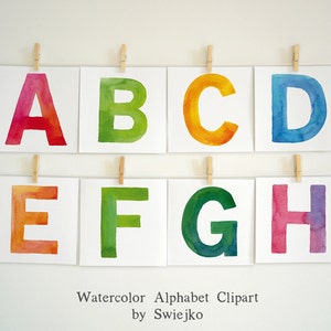 Digital Alphabet, Watercol Letters, Eric Carle Style, Very Hungry ...