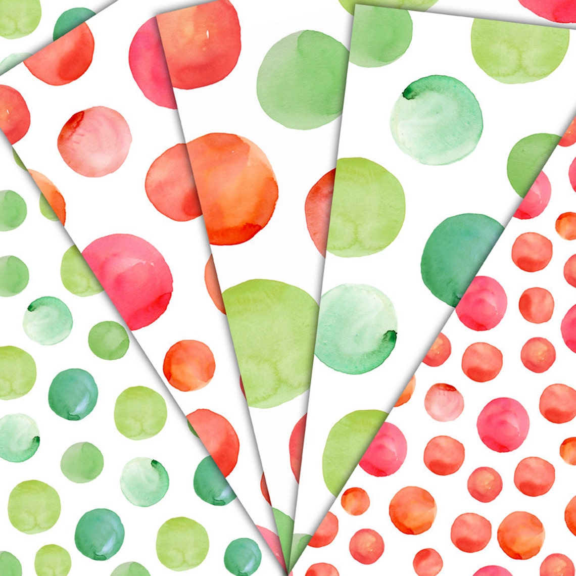 Watercolor Digital Paper Dots Paper Splotches Balls - Etsy