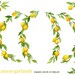 Lemon Garland, Summer Digital Clipart, Watercolor Clipart, Hand Painted ...