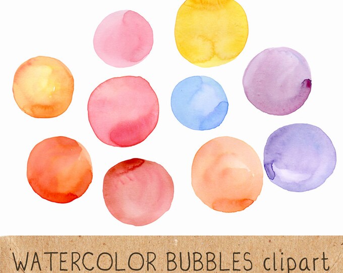 Bubbles Watercolor Clipart, Instant Download - Etsy Canada