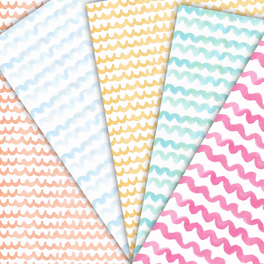 Watercolor Digital Paper, Seamless Watercolor Pattern, Pastel Colors ...