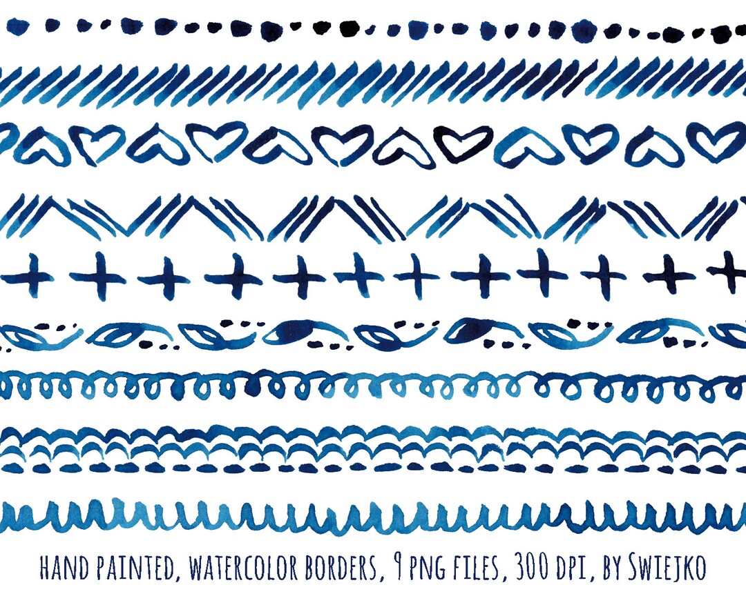 Digital Clipart, Watercolor Border, Hand Painted Clip Art, Lace ...