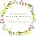 Watercolor Clipart, Garden, Spring, Birds, Floral Wreath, Digital ...